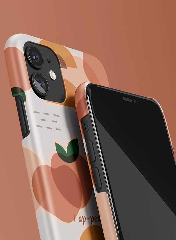 Peach - Slim Floral Phone Case - Swevenne