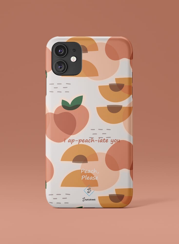 Peach - Slim Floral Phone Case - Swevenne