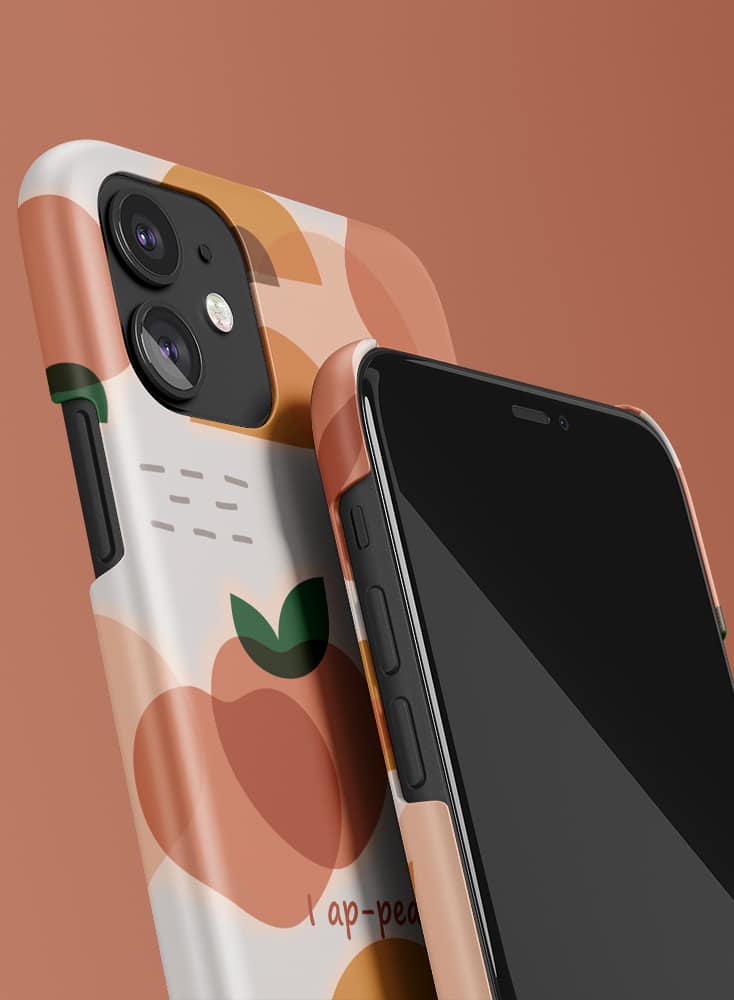 Peach - Slim Floral Phone Case - Swevenne