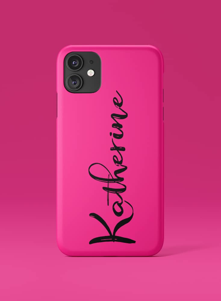 Hot Pink - Custom Name/Text Phone Case - Swevenne